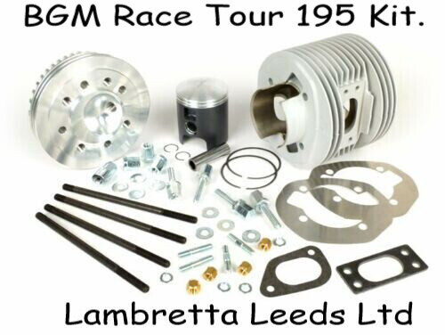 LAMBRETTA BGM PRO RT 195 CYLINDER KIT MRB RACE TOUR 195CC SMALL BLOCK ...