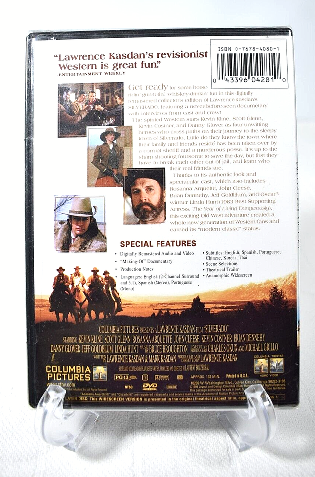 NEW SILVERADO DVD Western-All Star Cast-Kevin Costner, Danny Glover ...