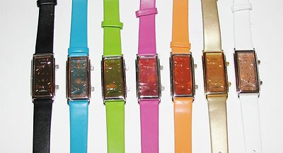 NEW-GENEVA DUAL DOUBLE TWO TIME ANALOG LEATHERETTE LADY'S WATCH | eBay