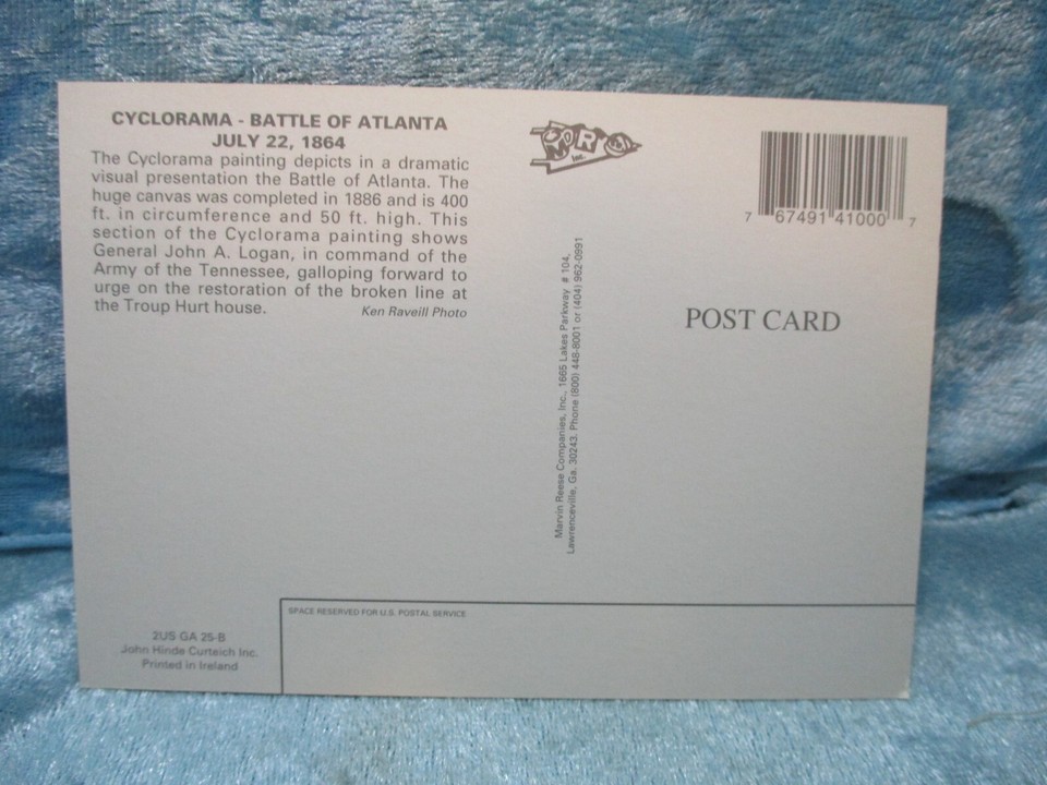 Cyclorama- The Battle of Atlanta Civil War Postcard | eBay