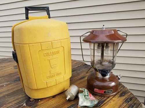 Vintage Coleman 275 Brown Lantern w/ Clamshell Case, Funnel & Mantles 6 ...