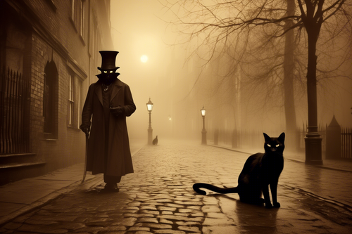 Victorian Macabre Black Cat London Streets_2 | eBay