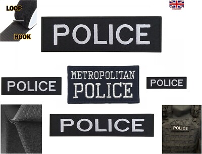 Metropolitan Police Logo Embroidered Patch Hook & Loop Iron - On UK ...