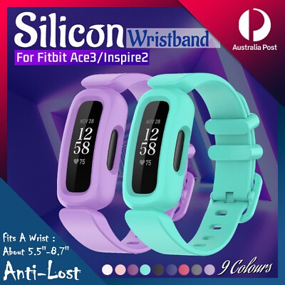 For Fitbit Ace 3 Kids Anti-Lost Silicon Replacement Wristband Watch ...