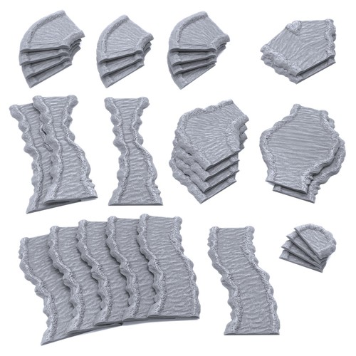 Modular Waterways, 3D Printed Tabletop RPG Scenery and Wargame Terrain ...