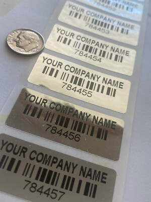 500 CUSTOM PRINTED BAR CODE LABELS TAMPER PROOF-SECURITY VOID STICKERS ...