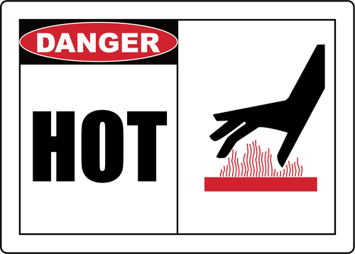 OSHA DANGER! HOT SURFACE| Laminated Vinyl Decal Sticker Label | eBay