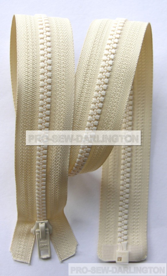 PLASTIC TEETH CHUNKY OPEN ENDED ZIP ( CHOICE OF LENGTH AND COLOURS ...