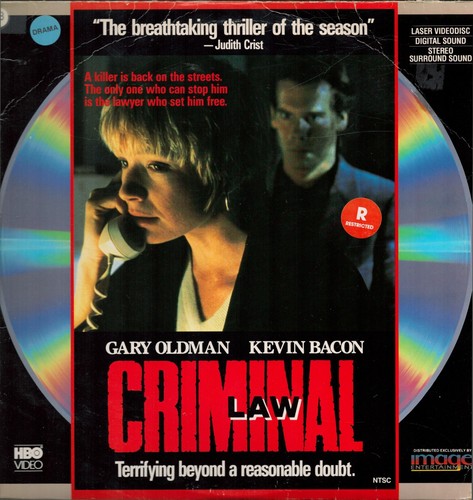 "Criminal Law" HBO Video Laserdisc LD - Gary Oldman Kevin Bacon | eBay