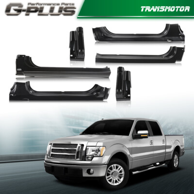 Fit For 2009-2014 Ford F150 Rocker Panels and Cab Corners 4 Dr Crew Cab