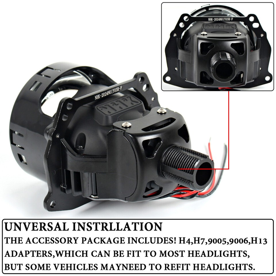 NHK M1 Bi LED Projector Lens 3.0 Mini Headlight 6000K Universal ...