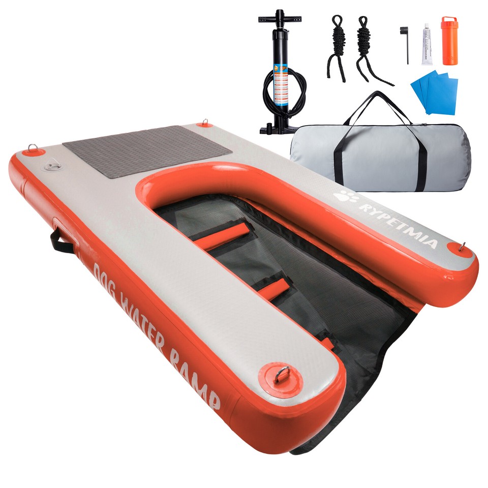 Portable Ramp Dog Ramp Inflatable Dock Platform, Dog Boat Ramp Floating ...