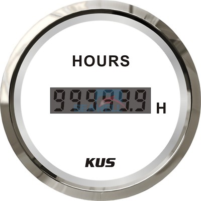 KUS Marine Engine Hour Meter for Boat Outboard Hour Meter Gauge 12/24V ...
