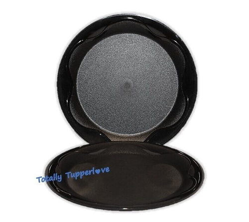 1 Tupperware Dinner Plates 11" Round Set Open House Collection Black ...