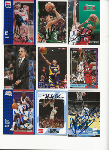 NBA BASKETBALL 9 CARD AUTOGRAPHED LOT | eBay