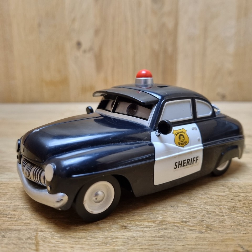 Disney Cars Sheriff Plastic Fricton Pull Back Toy Police Car | eBay UK