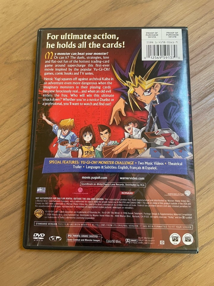 Yu-Gi-Oh! - The Movie DVD 2004 Case Included Anime Cartoon Konami Retro ...