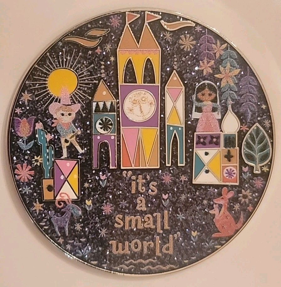 Disney It's a Small World Cowboy & Indian Girl Children Round Pin | eBay