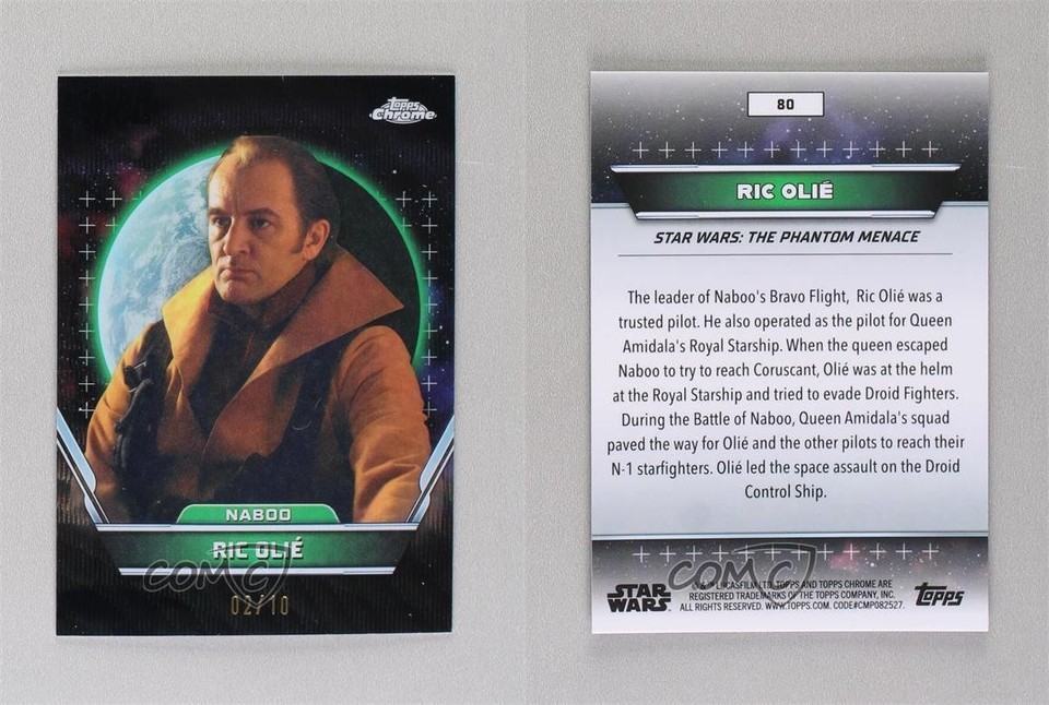 2024 Chrome Star Wars Hyperspace Hyperlanes Black Refractor 2/10 Ric ...