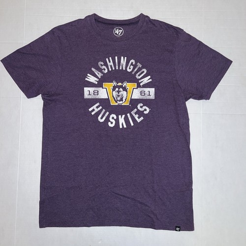 New Authentic Washington Huskies Football Retro Logo 47 Brand Shirt Small NCAA | eBay