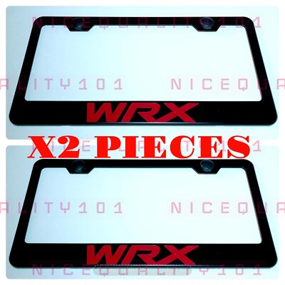2X WRX Stainless Steel Metal Finished License Plate Frame Holder | eBay