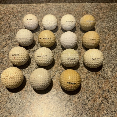 Vintage Golf Balls Royal X Out Pro Staff Koppers Jato Faultless Hi-Fli ...