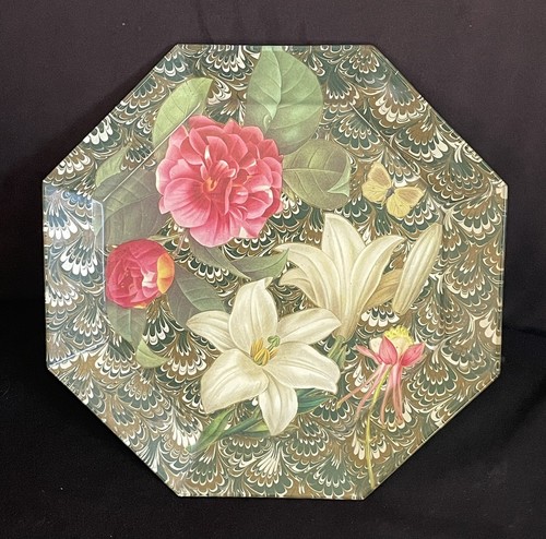 Durwin Rice Decoupage Floral Octogone Plaque 30.5cm | eBay