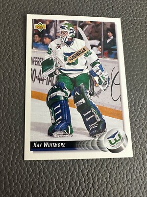 1992-93 Upper Deck Whalers Hockey Card #76 Kay Whitmore - Goalie | eBay