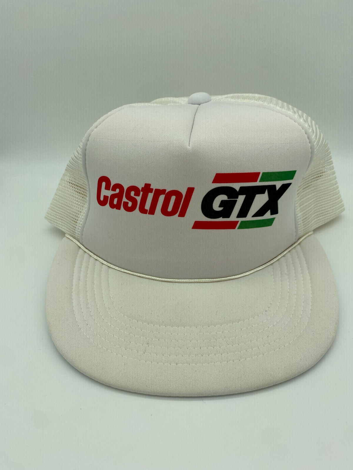 Rare vintage castrol GTX racing hat trucker cap white… - Gem