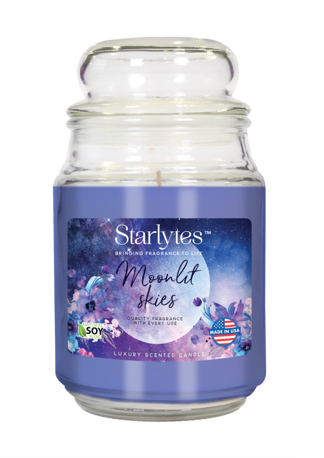 StarLyte 18oz Classic Large Glass Jar Scented Fragranced Candle 125 ...