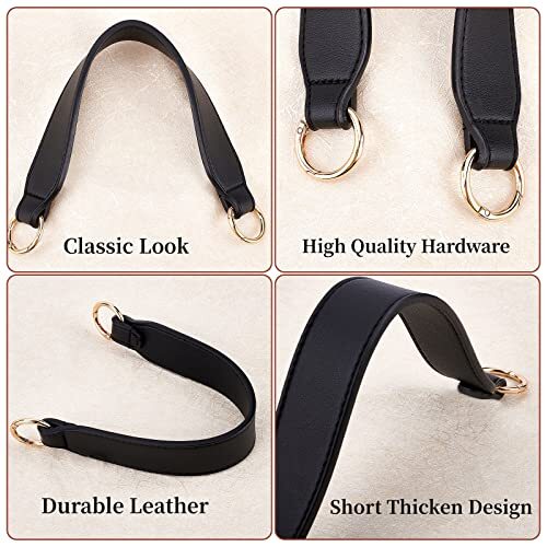 13.4 Inch Short PU Leather Purse Handle Replacement, Wide Handbag ...