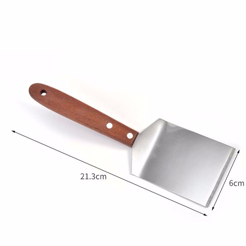 Spatula Stainless Steel Cookie Spatula With Wood Handle Small Square ...