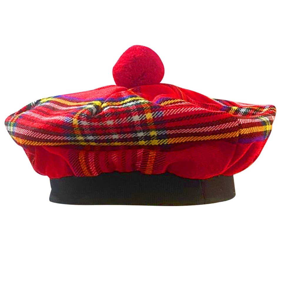 Men's & Women’s Scottish Tam O' Shanter Hat Tartan Highland Tammy Cap ...
