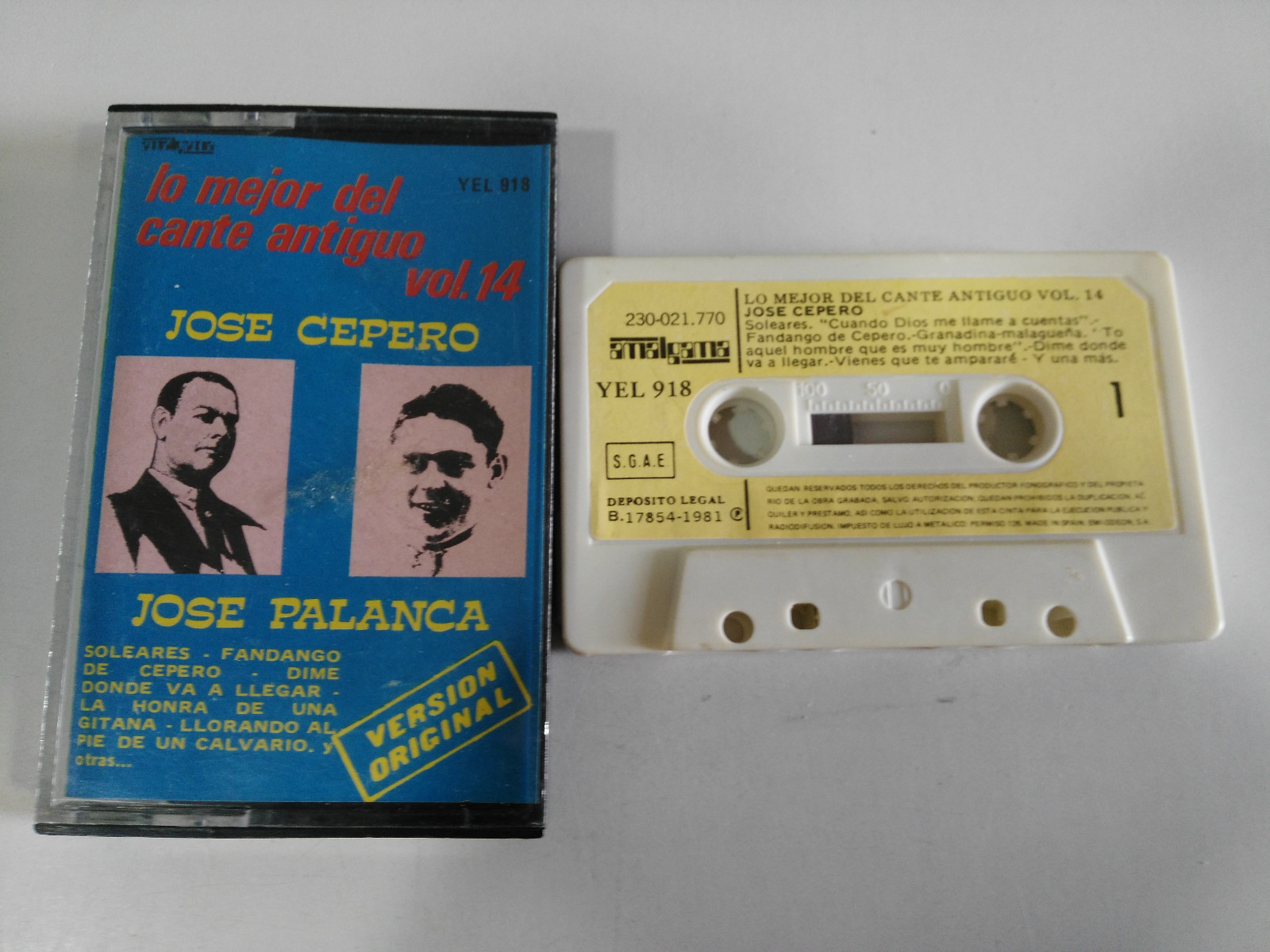 JOSE CEPERO JOSE PALANCA LO MEJOR DEL CANTE ANTIGUO VOL 14 - CINTA TAPE ...