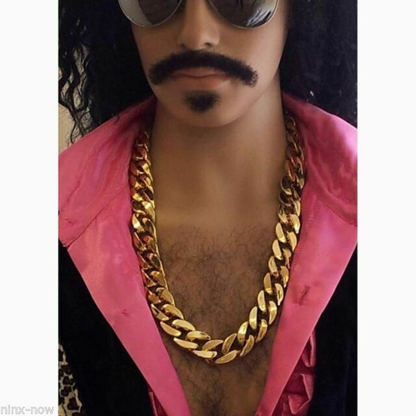 Big Daddy Rapper Pimp King Disco Chunky Gold Chain 70cm fancy dress ...