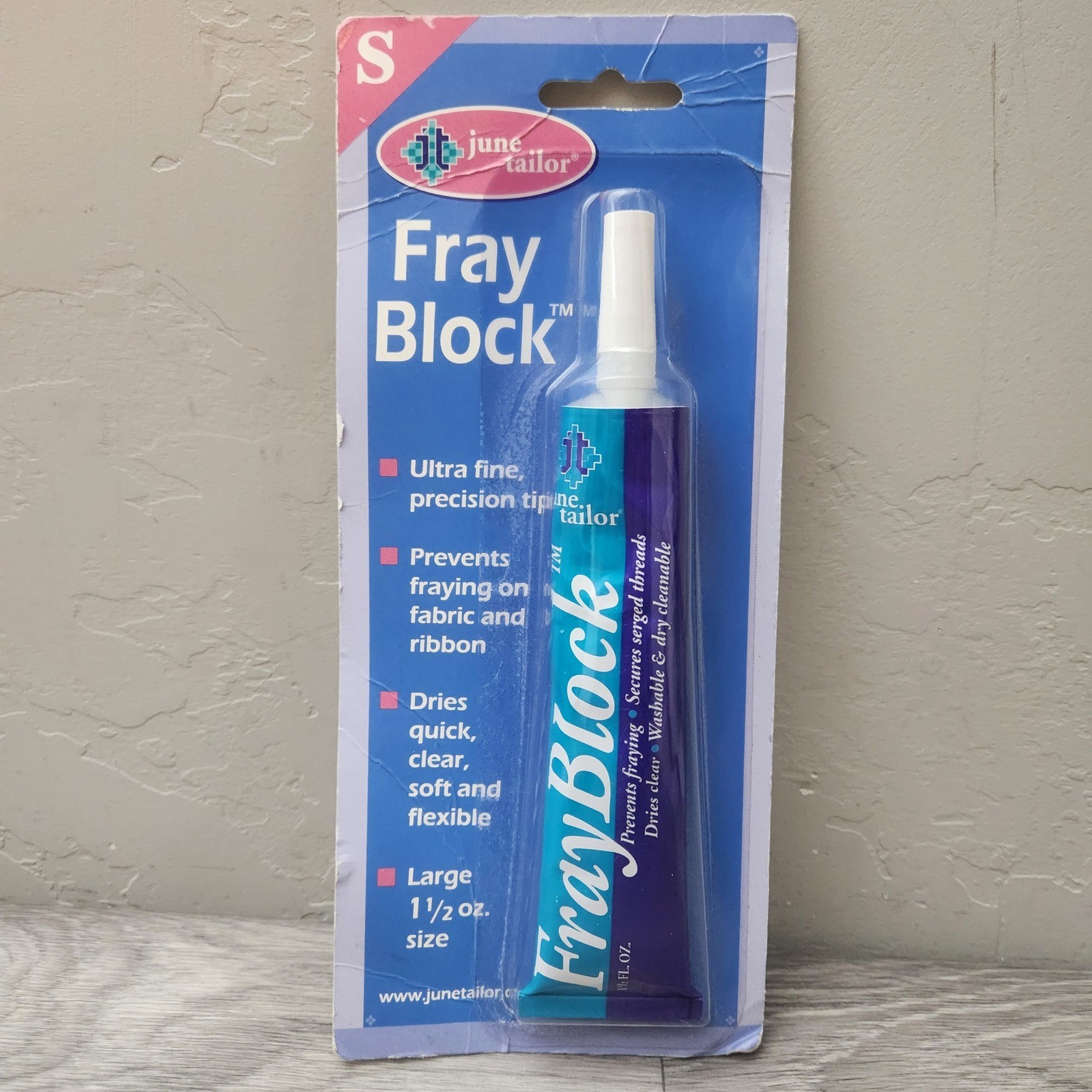 June Tailor Fray Block Fabric Sealer Prevents Fraying 1 1/2 oz Sewing ...