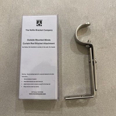 Nono Curtain Rod Bracket Attachment Over Blinds No Drill | eBay