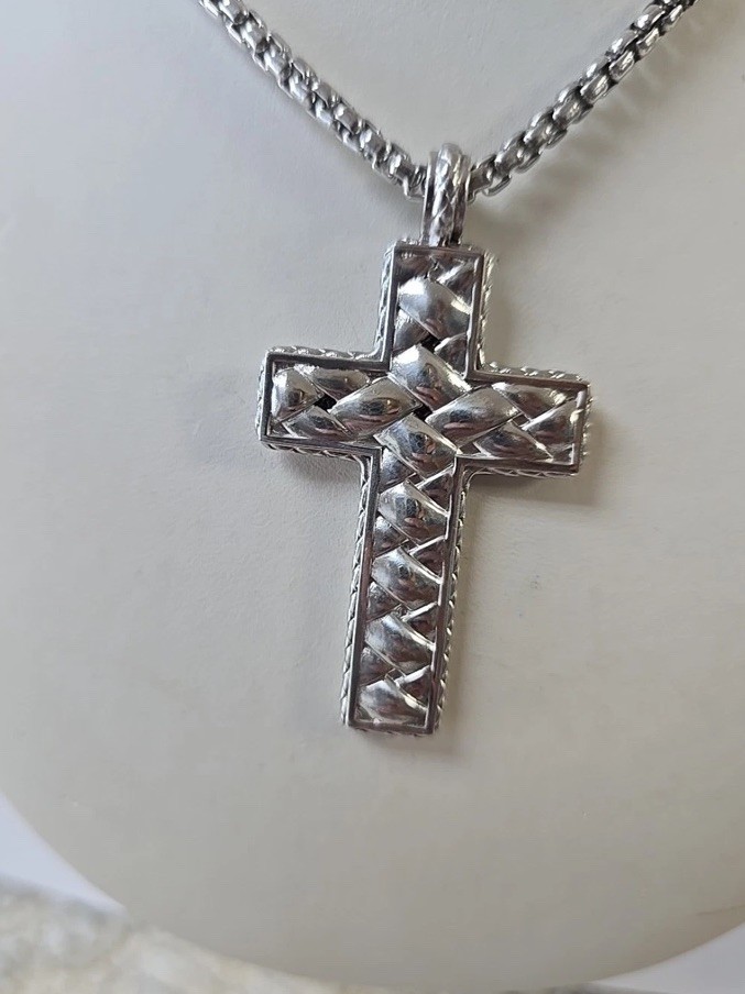 Effy Cross Pendant/Chain .925 Sterling. | eBay