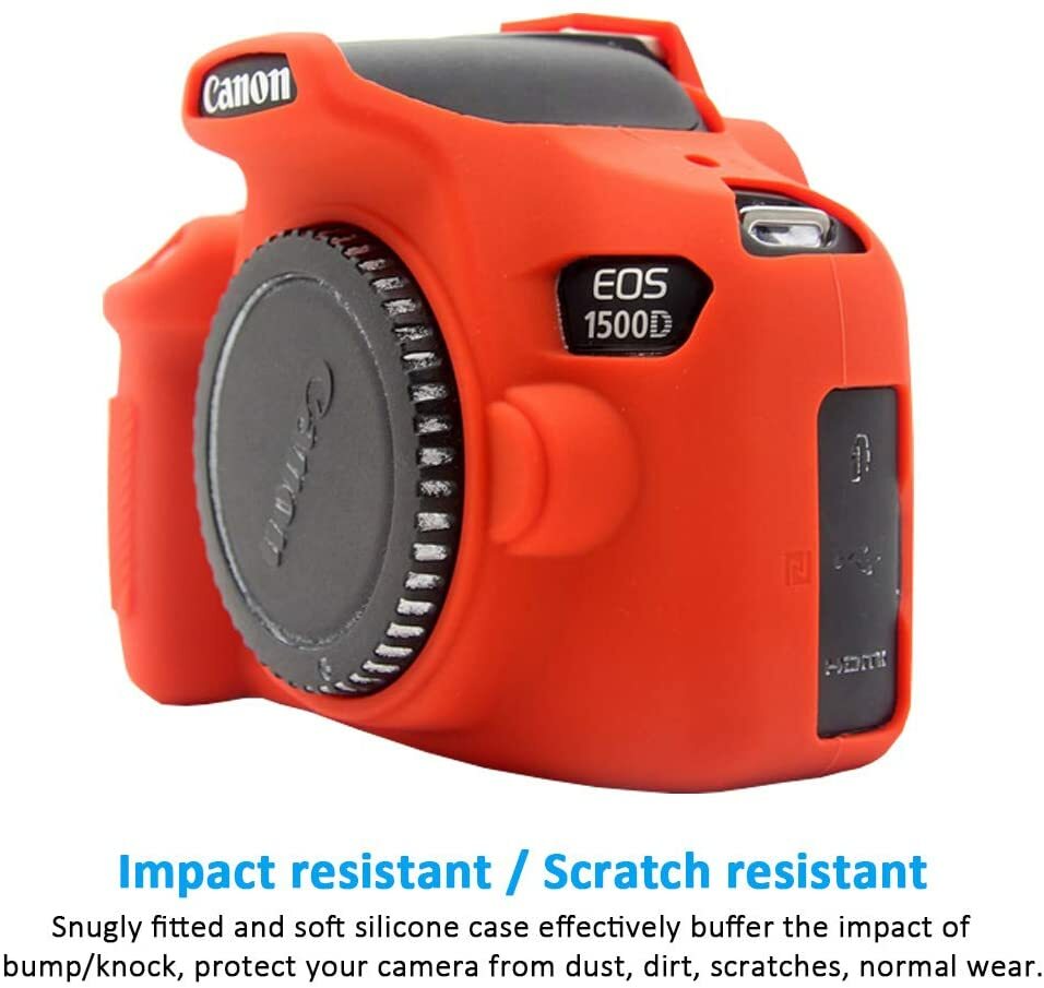 Silicone Armor Skin Case Body Cover Bag for Canon EOS 2000D Rebel T7 ...