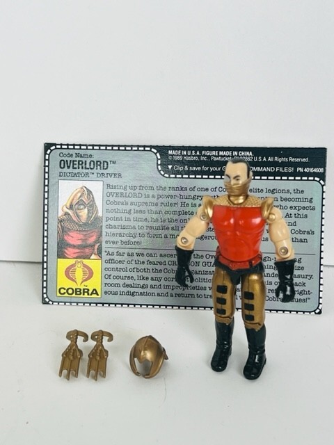 Dictator Overlord 1989 Gi Joe Cobra Hasbro ARAH Figure Vehicle COMPLETE ...