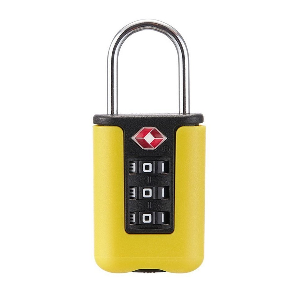 Lock 3 Digit Combination Lock Contrast Color Padlock TSA Customs Code ...