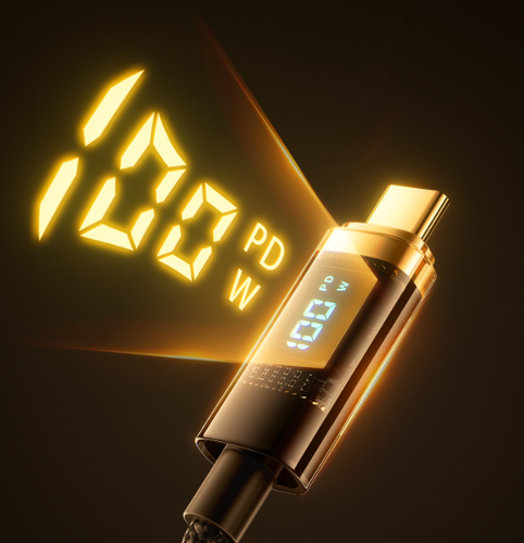 USB C to USB C LED Display Type C Fast Charging Cable, 4ft or 6 ft, 2 ...