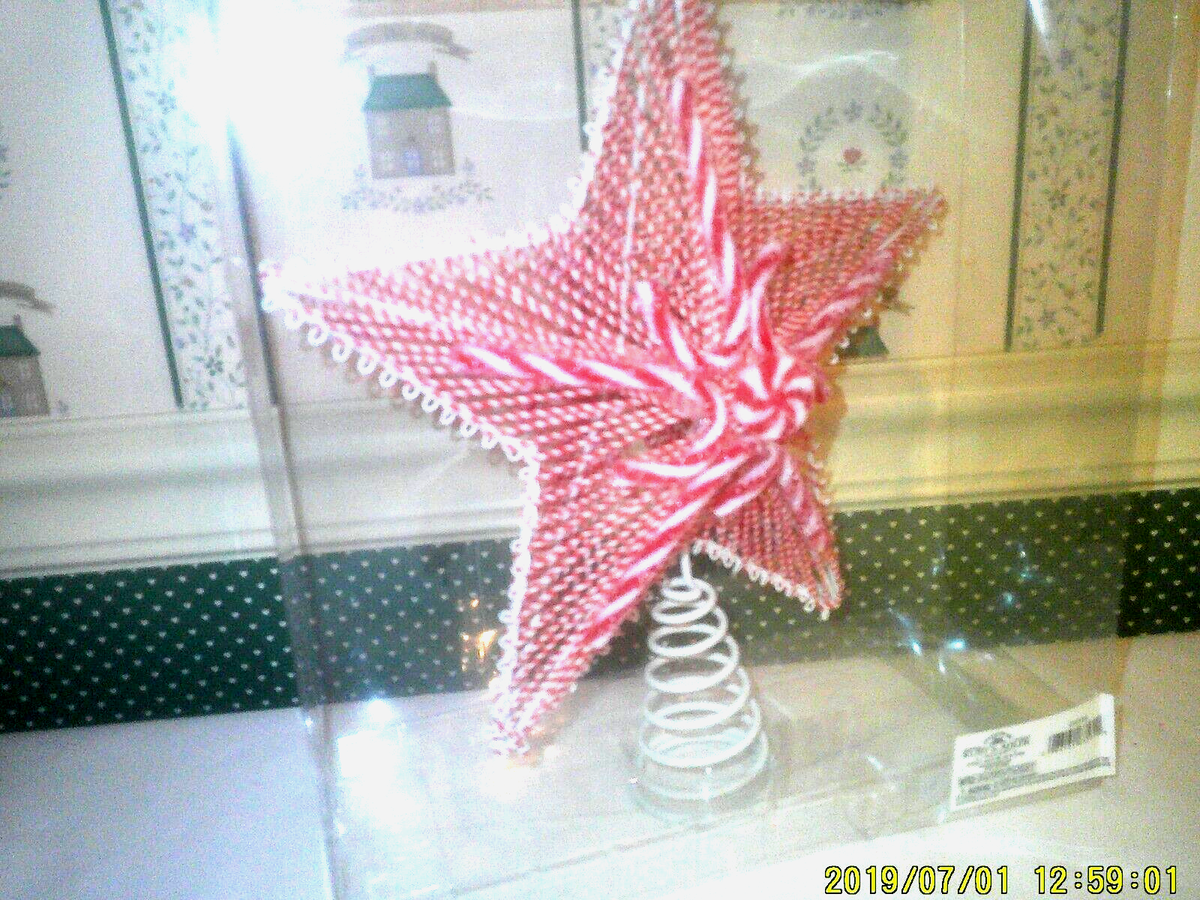 Christmas Peppermint Tree Topper Peppermint Pink/Red Tree