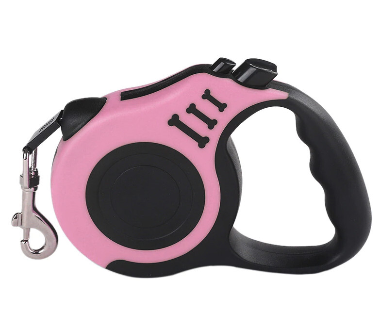 16.5FT Automatic Retractable Dog Leash Pet Collar Automatic Walking ...