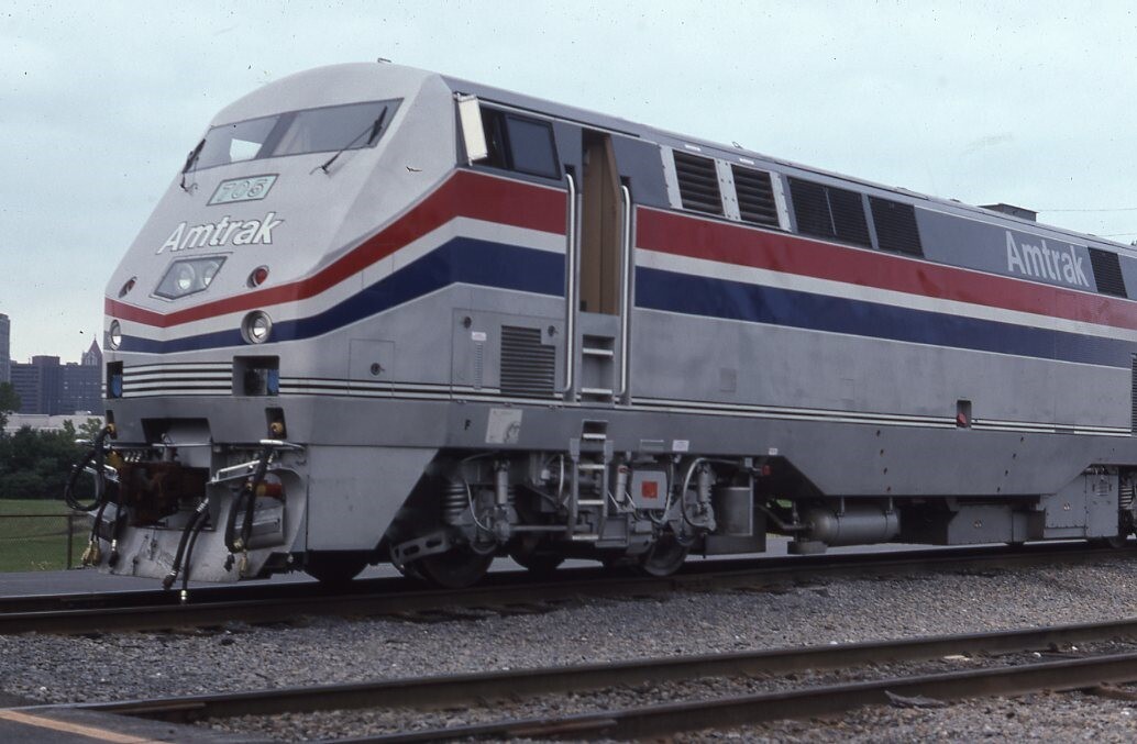 AMTRAK Railroad Train Locomotive 705 Original 1995 Photo Slide | eBay
