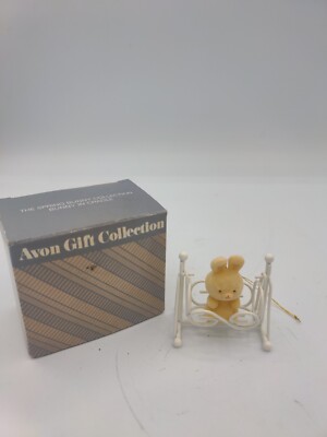 Vintage Avon Spring Bunny Collection - "Bunny In Cradle" Ornament | eBay
