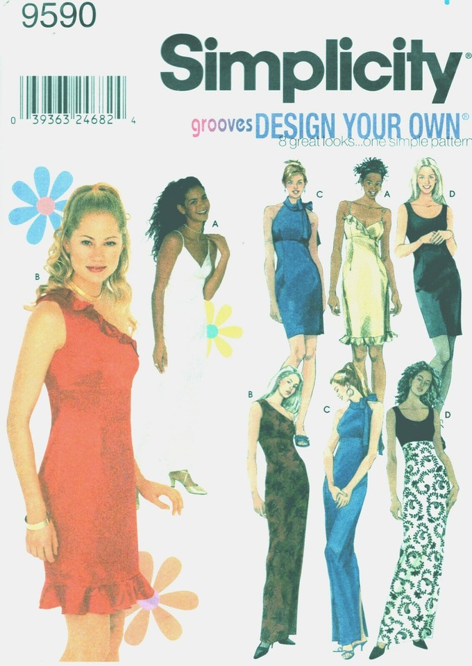 Simplicity 9590 Juniors JR Evening Dresses Sewing Pattern Uncut 11/12 ...