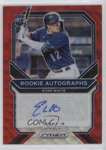 2021 Panini Prizm Red Wave /75 Evan White #RA-EW Rookie Auto RC | eBay