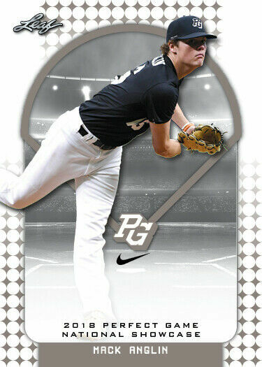 MACK ANGLIN "1ST EVER PRINTED" 2018 LEAF PERFECT GAME ROOKIE CARD #231 ...