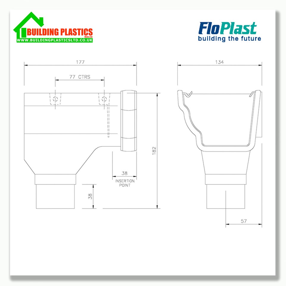 FLOPLAST NIAGARA OGEE GUTTER & FITTINGS WHITE | 110mm NIAGARA GUTTER ...